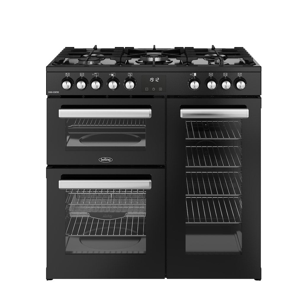 Belling RCA COOKCENTRE 90DF 90cm Dual Fuel Range Cooker - Black ...