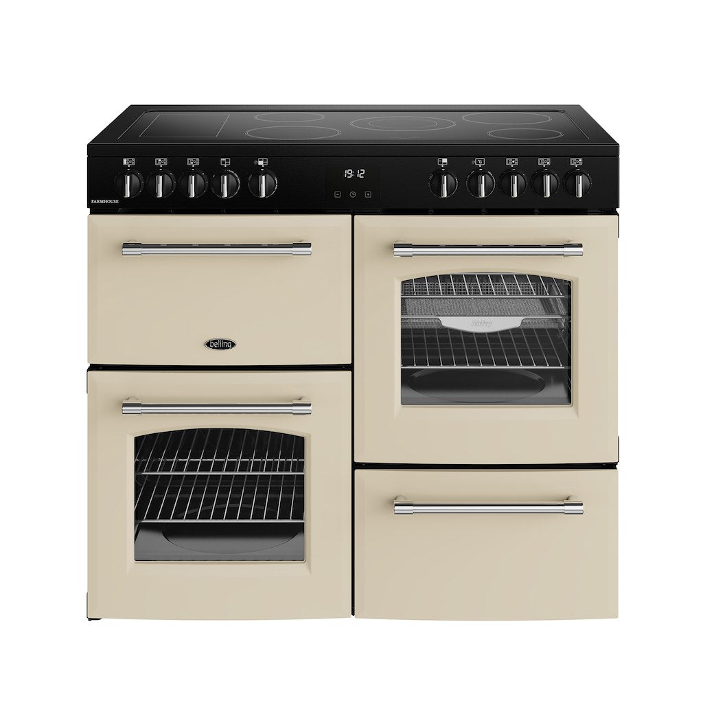 Belling RCA FARMHOUSE 100E 100cm Electric Ceramic Range Cooker - Cream ...