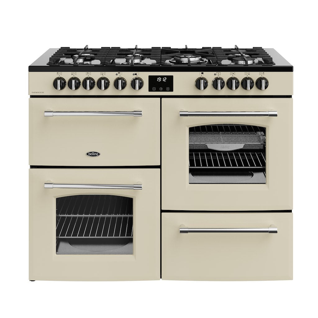 Belling RCA FARMHOUSE 110DF 110cm Dual Fuel Range Cooker - Cream ...